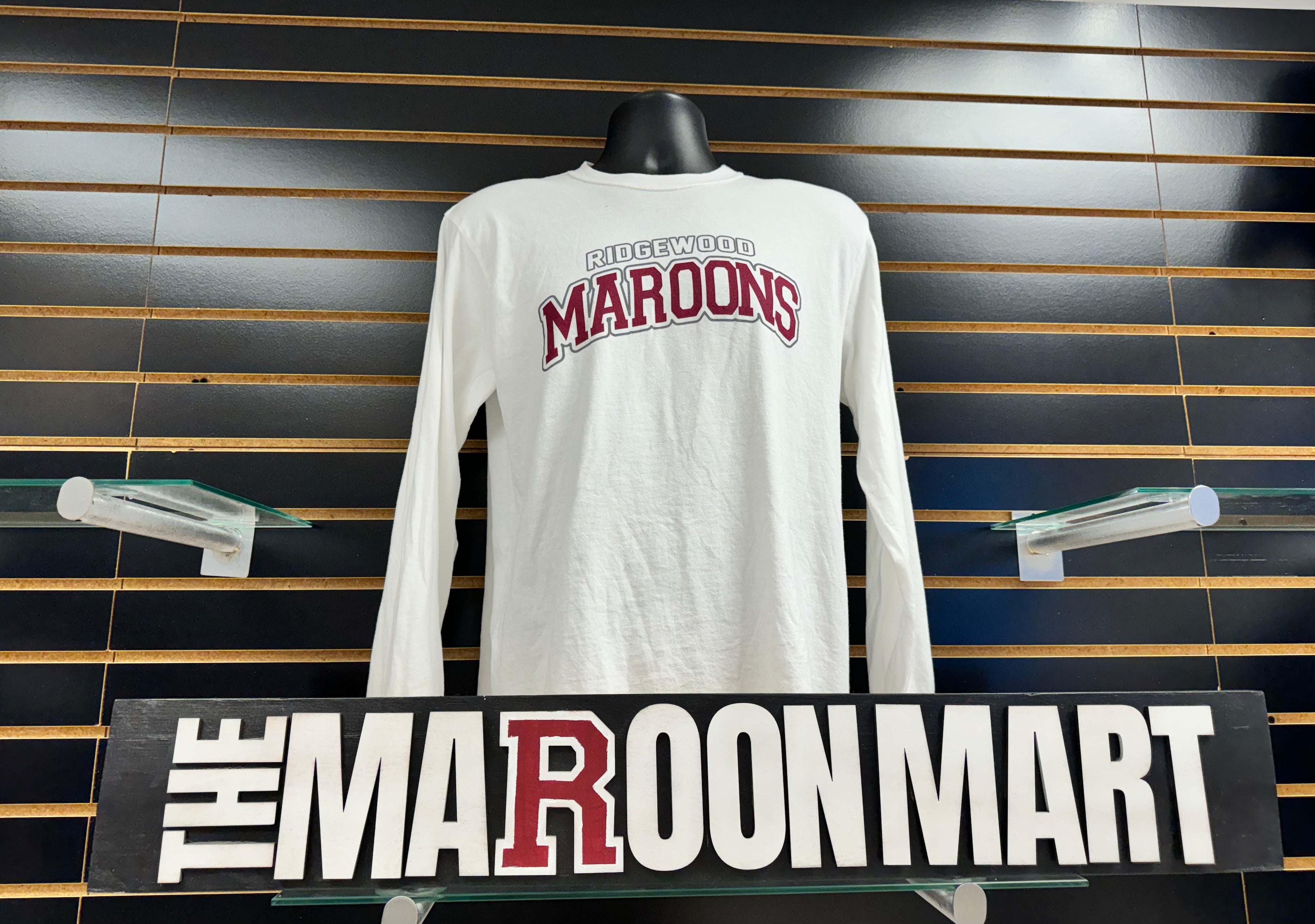 Ridgewood Maroons LS White | RHS Maroon Mart